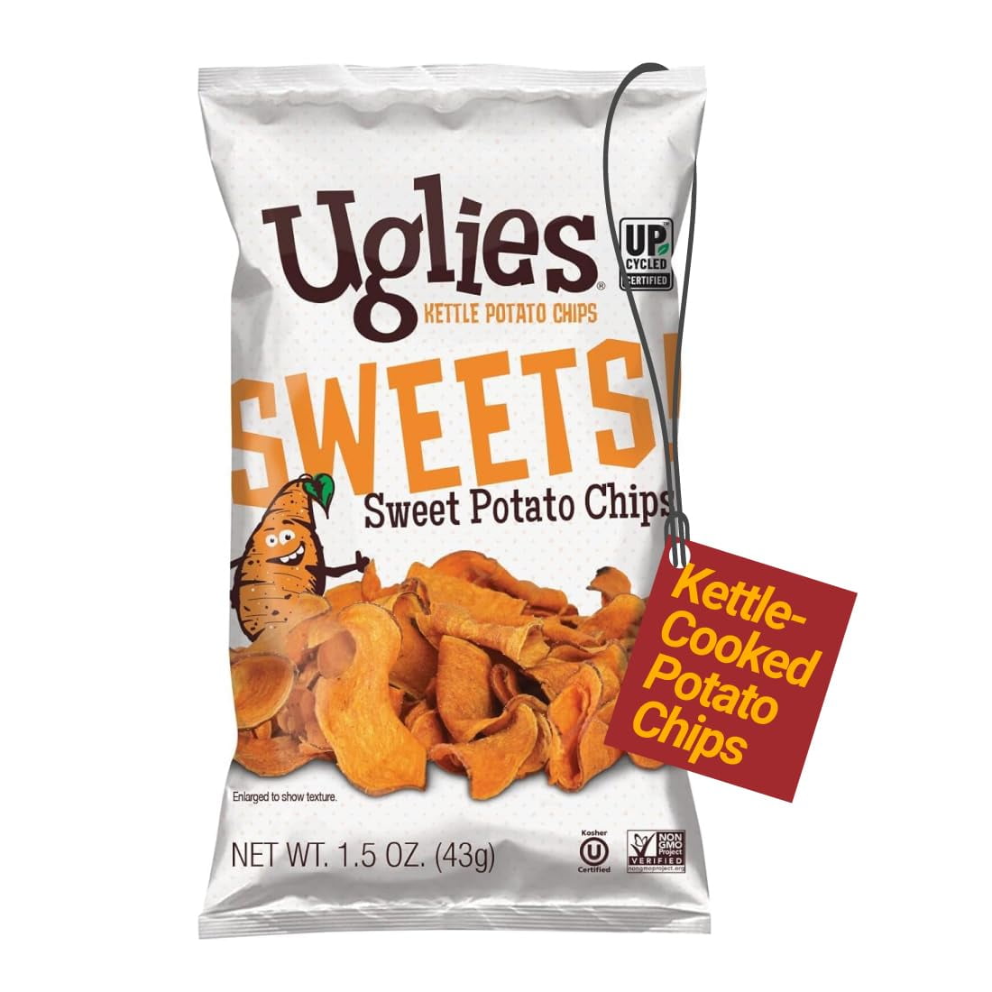 UGLIES Sweet Potato Kettle-Cooked VTF5 Potato Chips, Gluten-Free Snacks, Kosher-Friendly Chips ...