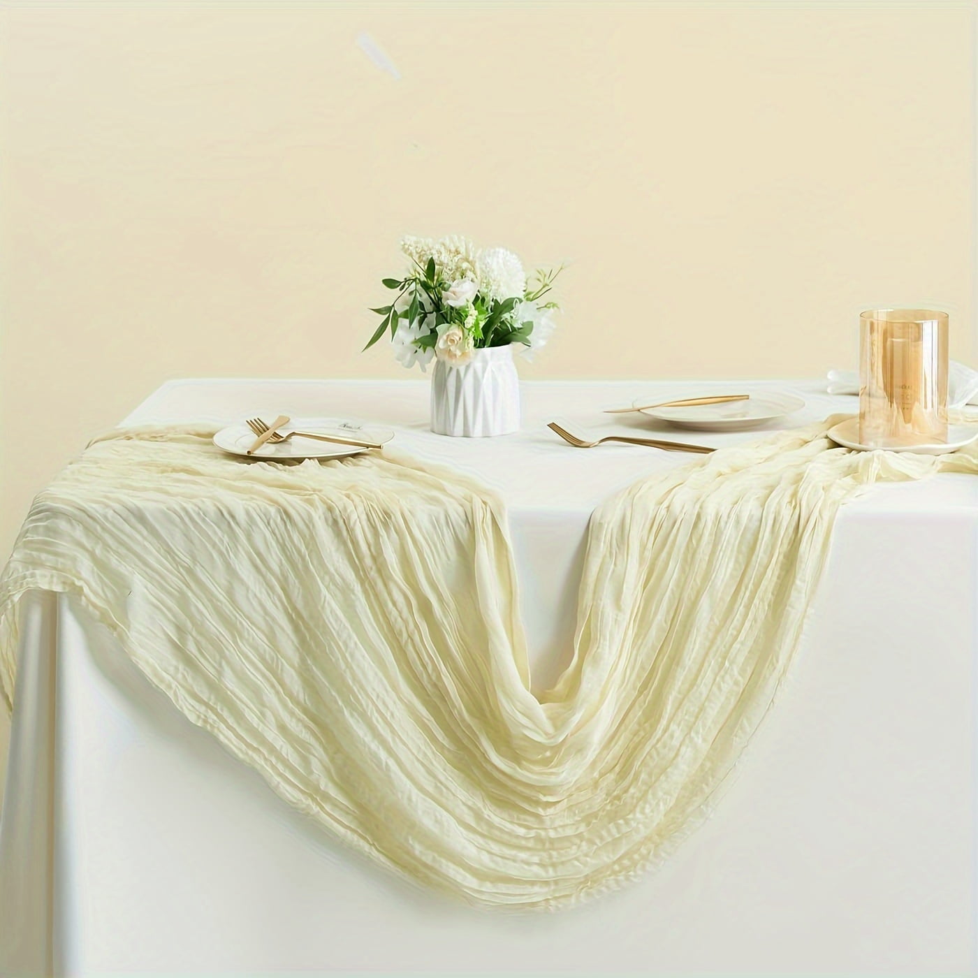UGM 10PCS Bohemian Style Cheese Cloth Table Runners - Suitable for ...