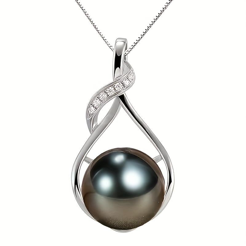 UGM Gifts for Women Wife-Tahitian-Black-Pearl-Necklace-Gift for Wife ...