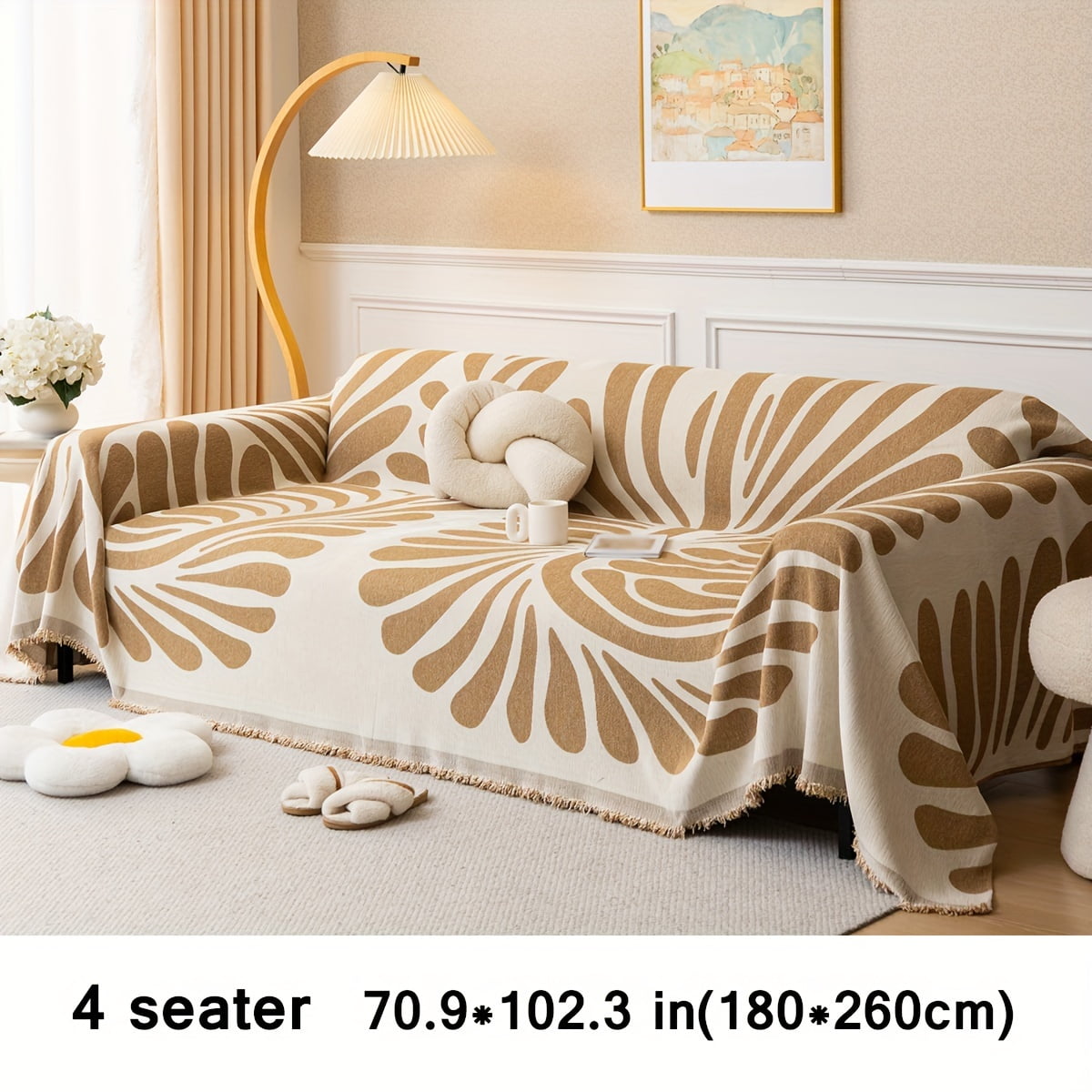 UGM Versatile Chenille Sofa Cover - Pet-Friendly, Machine Washable ...