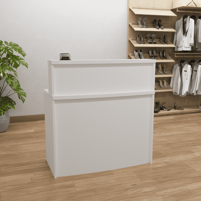 UGOS Mono 47" Modern Reception Desk w/Transaction Counter | Laminate ...