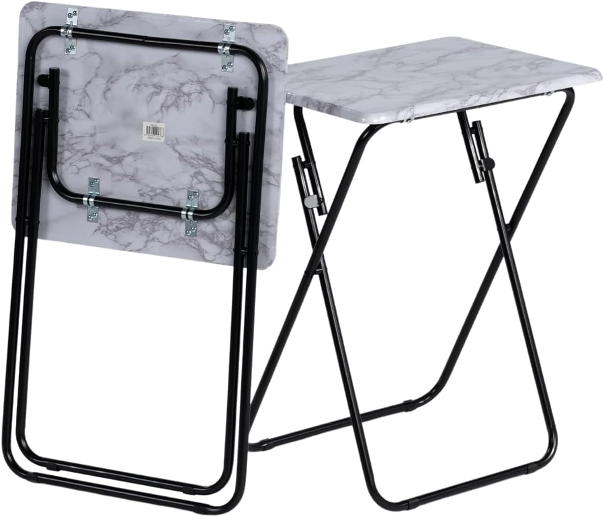 UGOVBONPM Folding TV Tray Foldable Dinner Snack Trays Set of 2 Portable ...