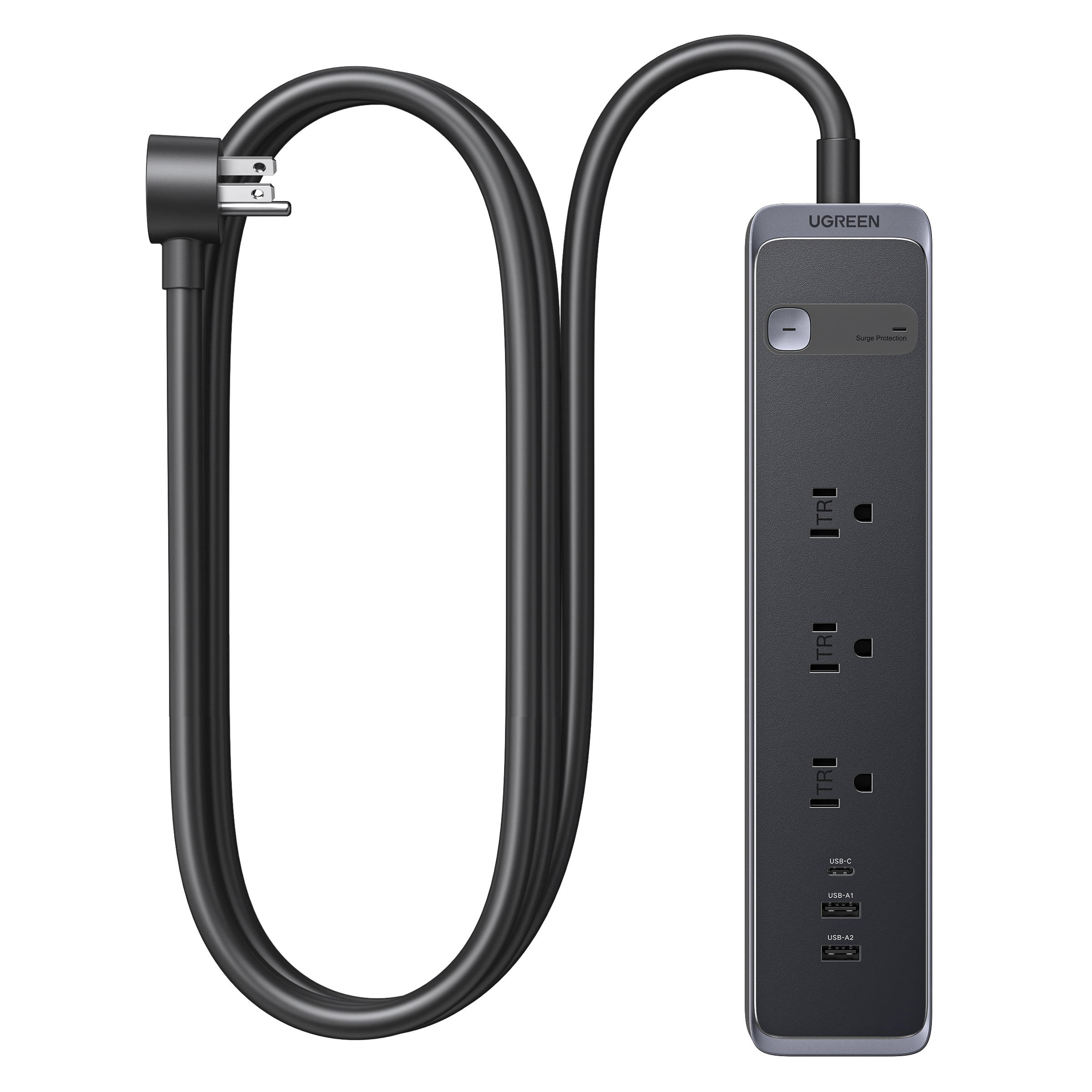 UGREEN 3-Outlet Surge Protector with 30W USB-C GaN Fast Charging ...
