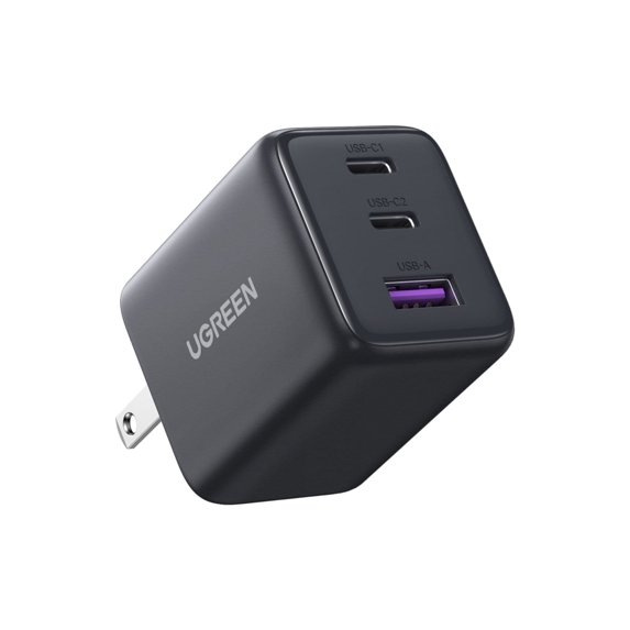 UGREEN 30W USB C GaN Charger, 3-Port Fast Wall Charger Block, Foldable ...