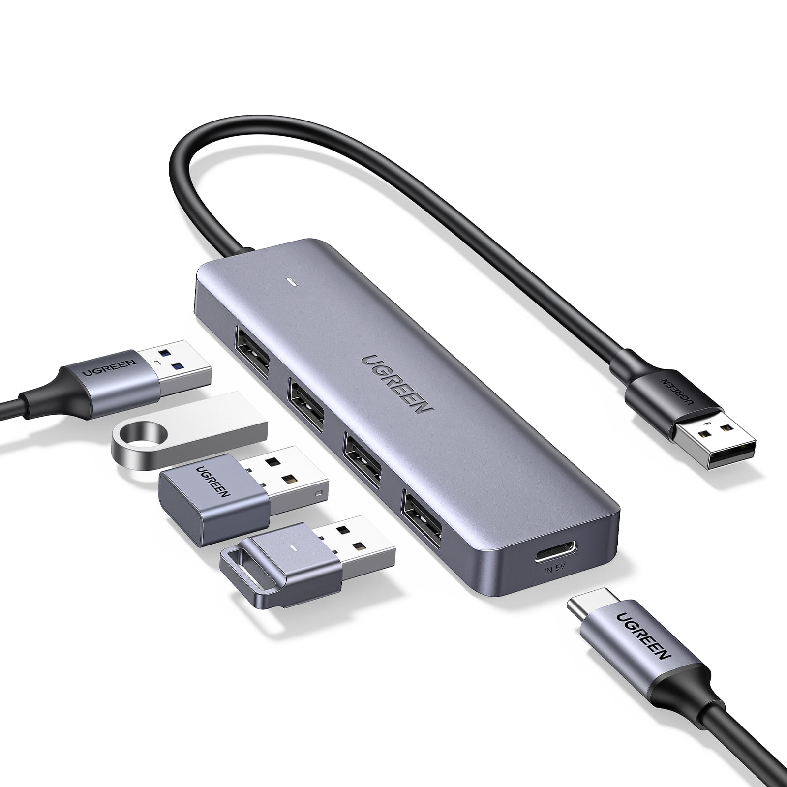 UGREEN High Speed 5 in 1 USB Hub, Multi Laptop Computer Adapter with 4 ...