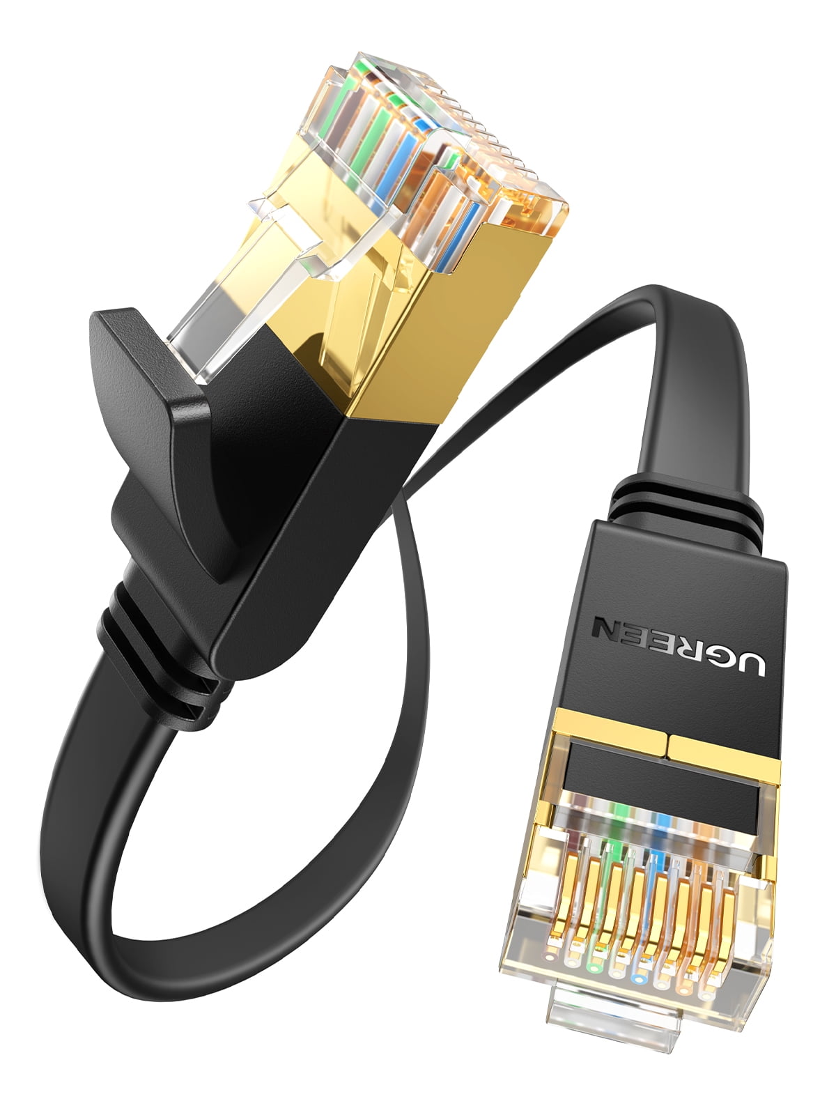 UGREEN Cat 7 Ethernet Cable 3FT, Flat High Speed Ethernet Cable, 10Gbps ...