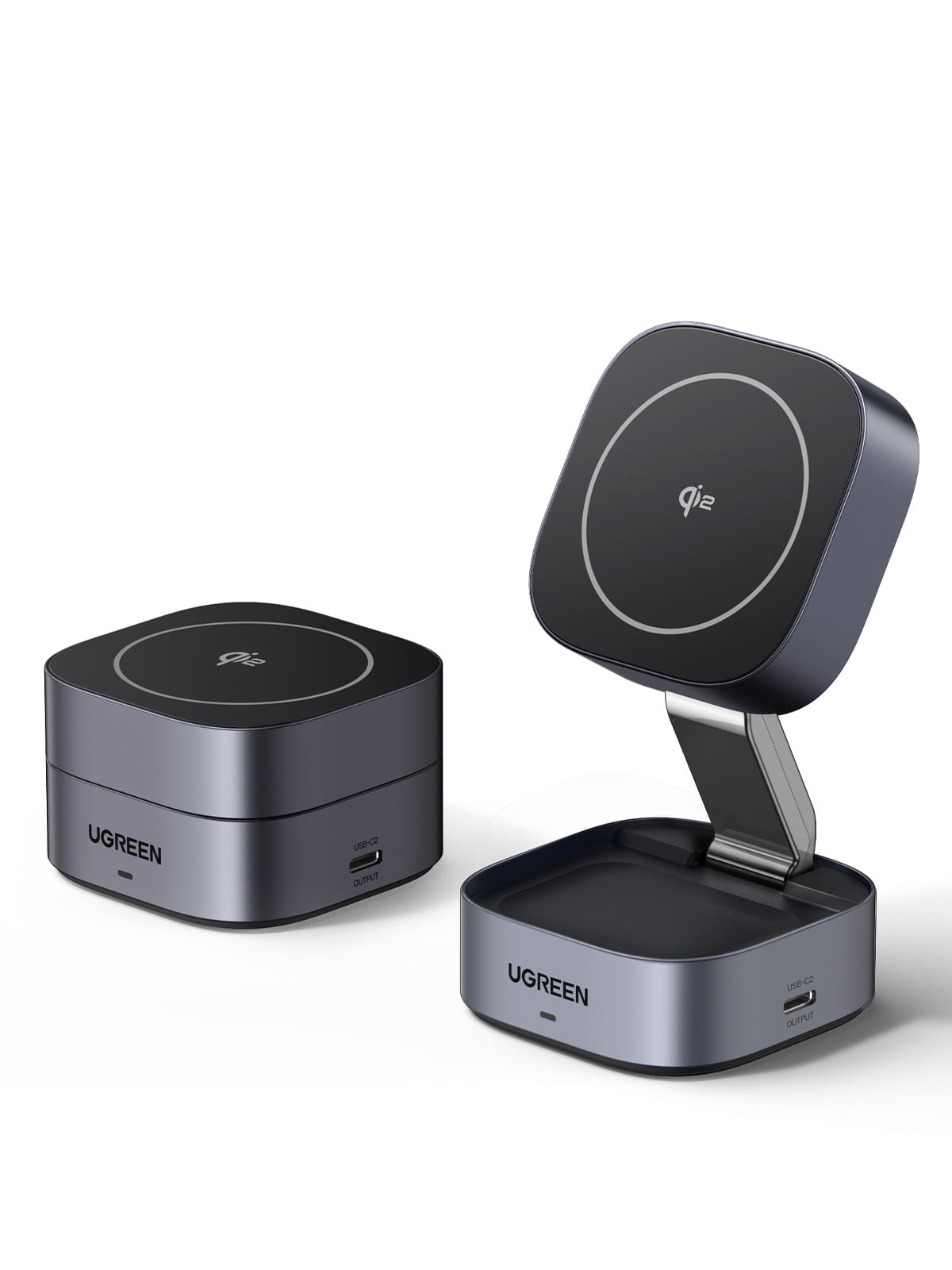UGREEN MagFlow 2-in-1 Wireless Charging Station with Qi2, 15W Fast ...