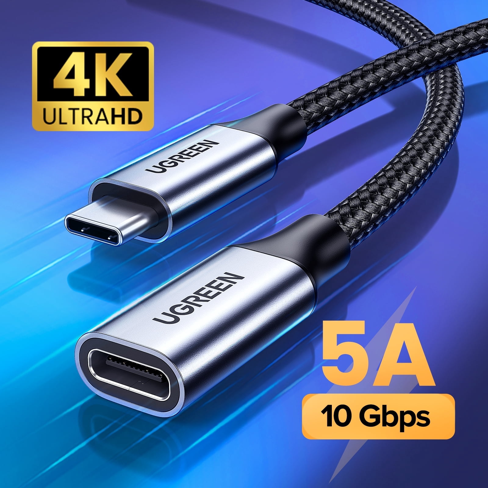 UGREEN USB C Extension Cable 1.5FT, USB C 3.2 10Gbps Cable Extender ...