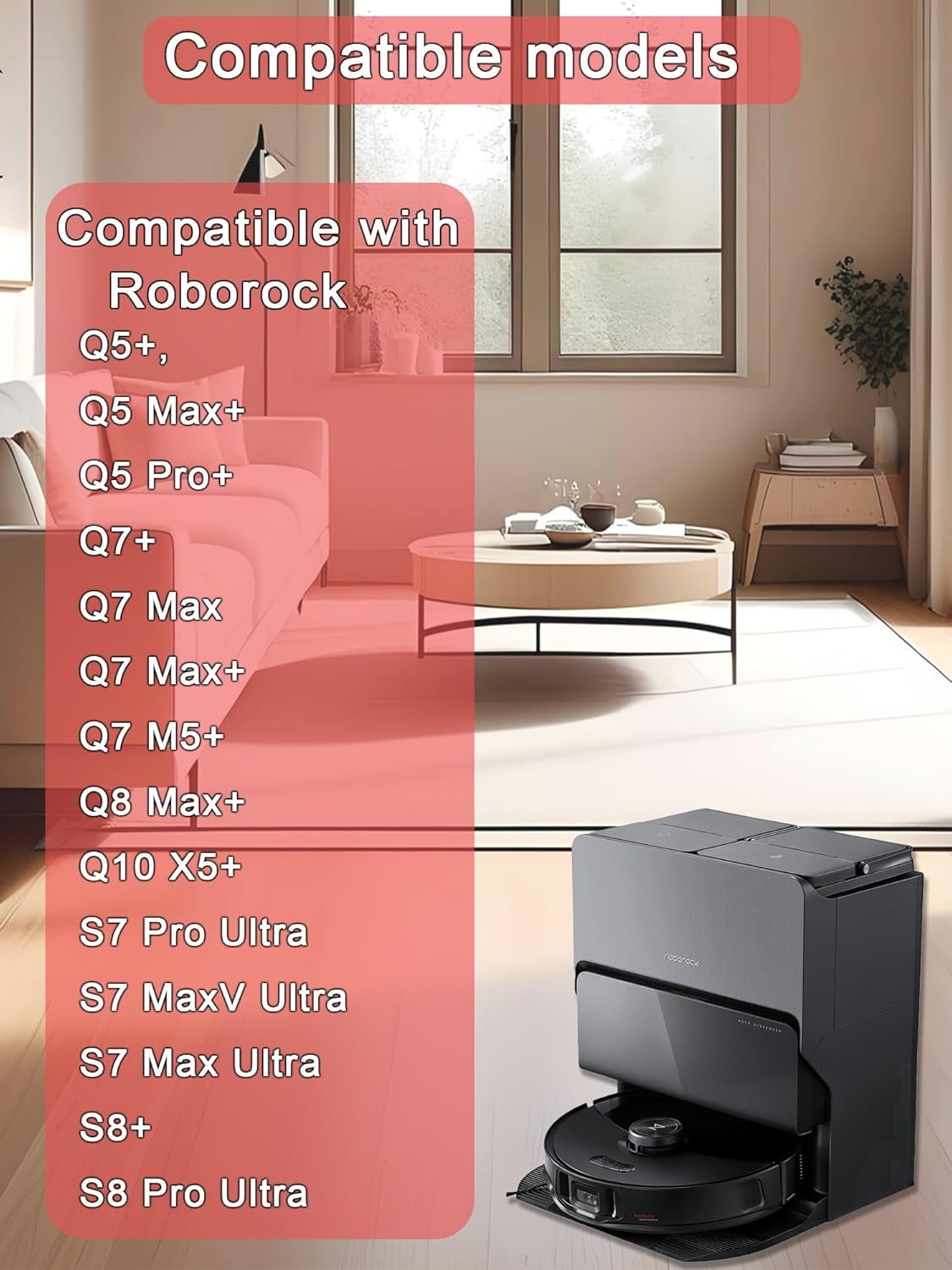 UGUCYUI-12 Pack Disposable Vacuum Dust Bags Replacement for Roborock S8 ...