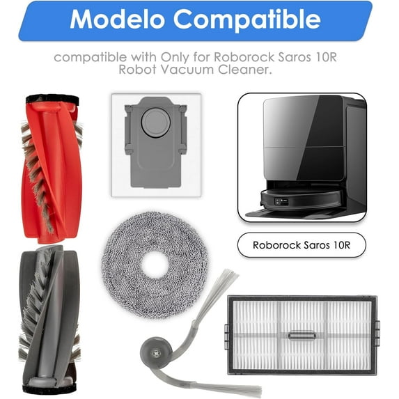 UGUCYUI-(12 Pack) Saros 10R Replacement Parts Compatible with Roborock Saros 10R, Qrevo CurvX ...