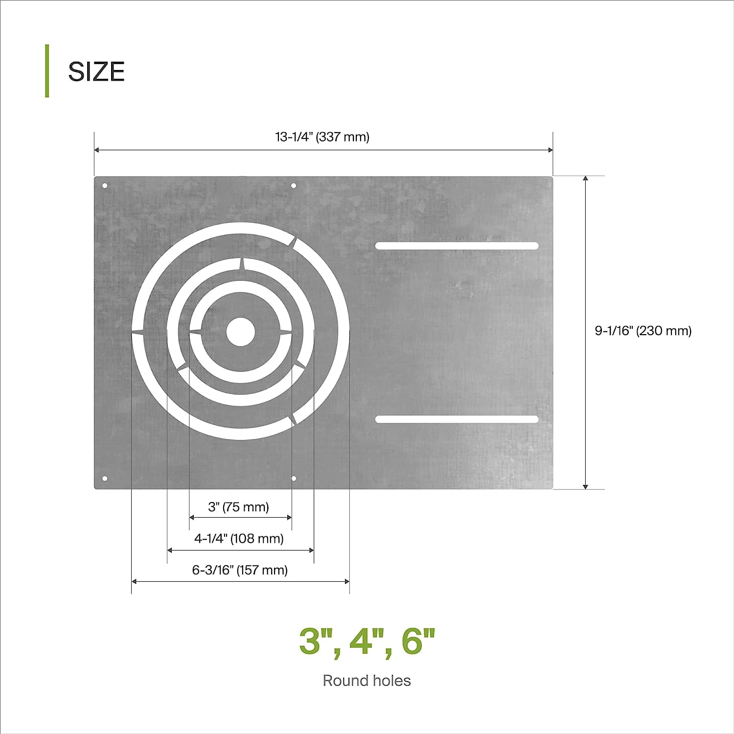 UGUCYUI-13 Inch New Construction Mounting Plate with Asymmetric Round ...