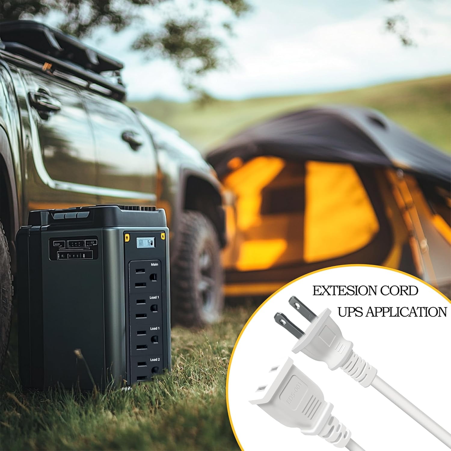 UGUCYUI-15FT Polarized White Extension Cords - 125V 10A Single Outlet ...