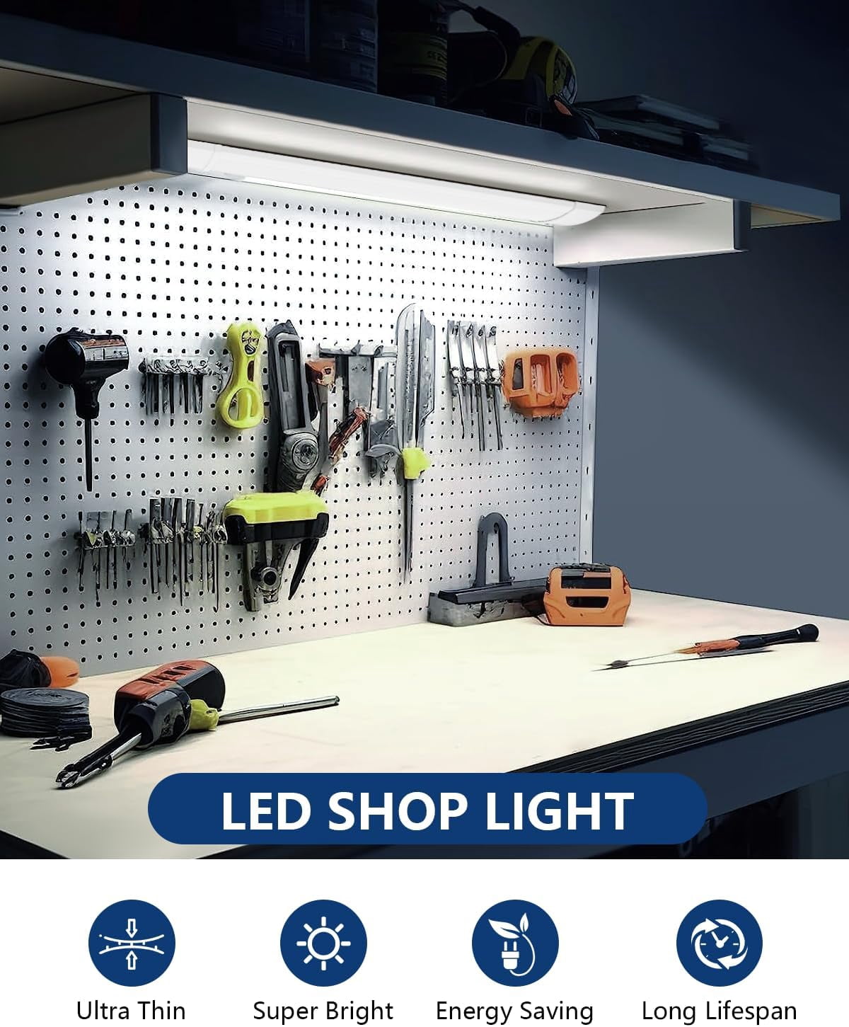 UGUCYUI-1FT LED Shop Light Fixture 10W LED Tube Light, 1200lm, 6500K ...