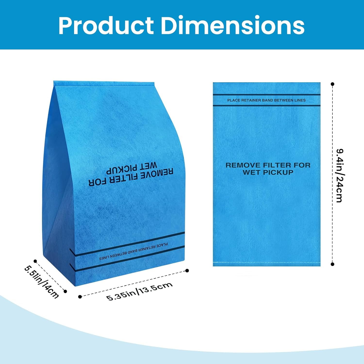 UGUCYUI-20 Pack Wet Dry Vac Filter Bags for Stinger 2.5-5 Gallon ...