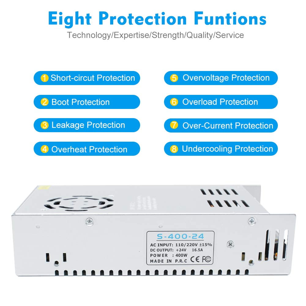 UGUCYUI-24V 16.5A 400W Universal Regulated Switching Power Supply, 100 ...