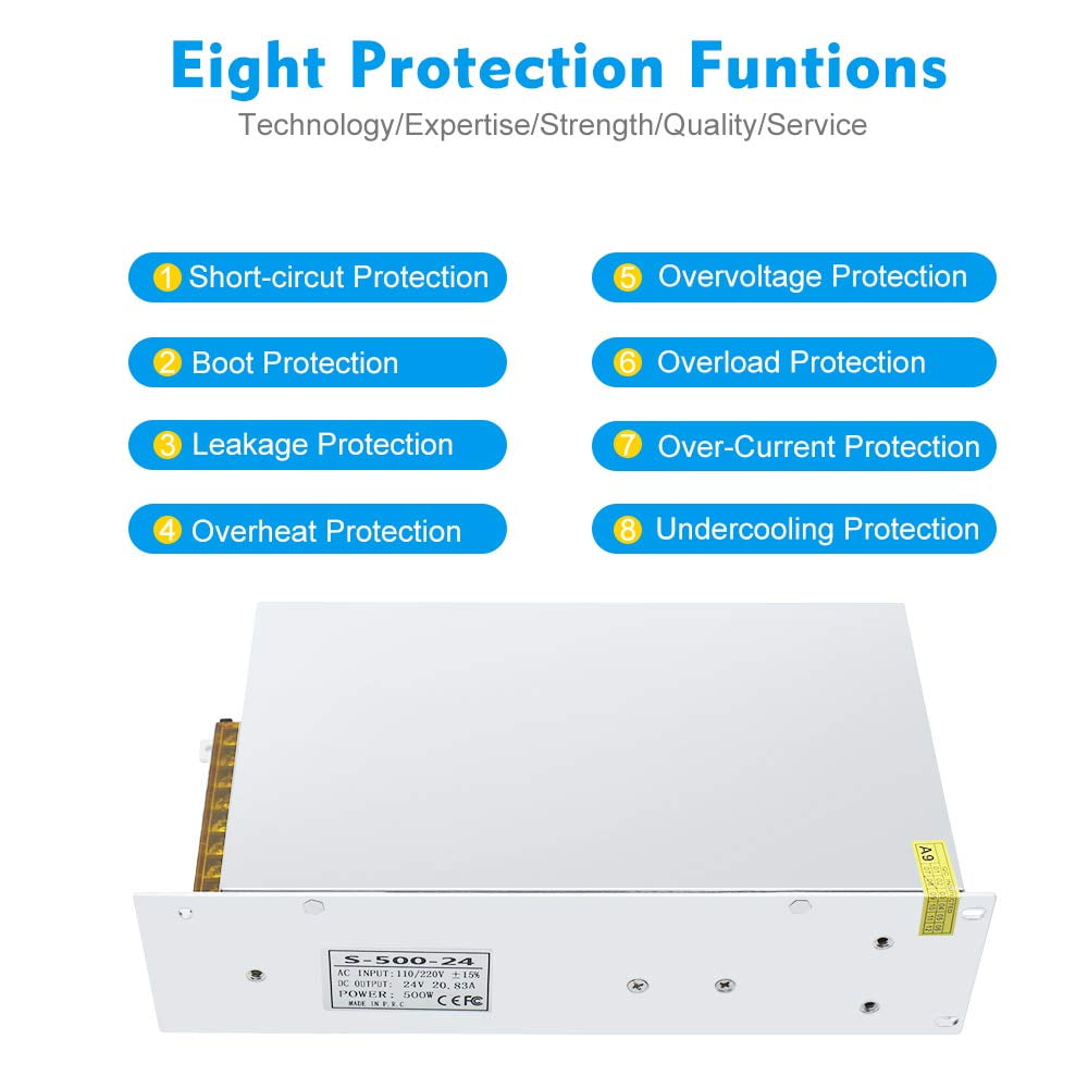 UGUCYUI-24V 20.83A 500W, DC Universal Regulated Switching Power Supply ...