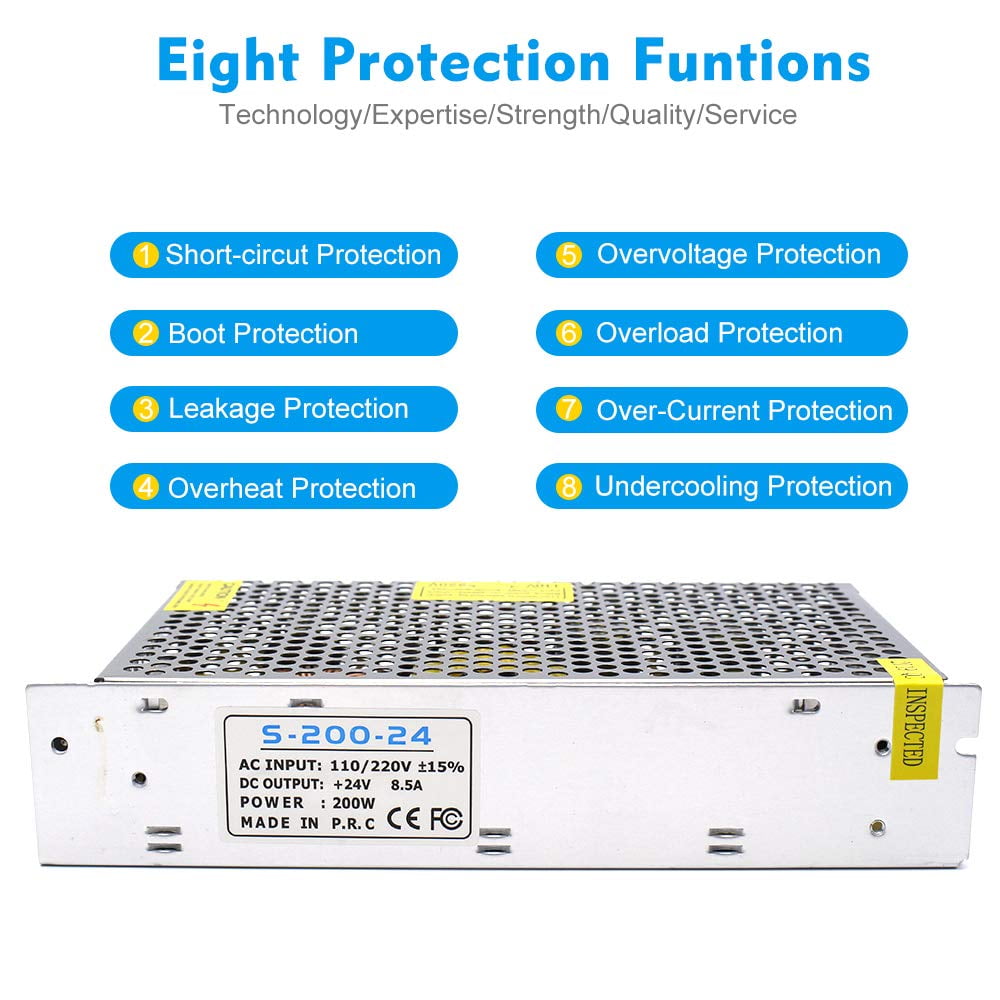 UGUCYUI-24V 8.5A 200W, DC Universal Regulated Switching Power Supply ...