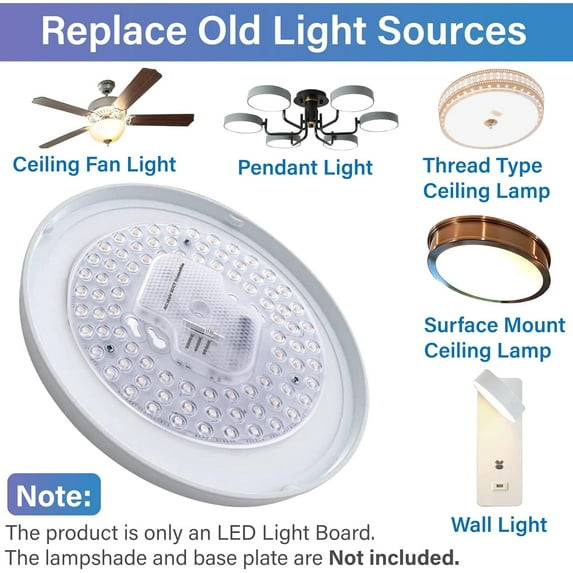 UGUCYUI-2Pack 36W LED Light Engine Retrofit Kit,6.69inch 3200LM 3CCT ...