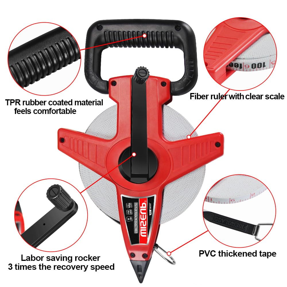 UGUCYUI-300 Ft Tape Measure Standard and Metric Industrial Long ...