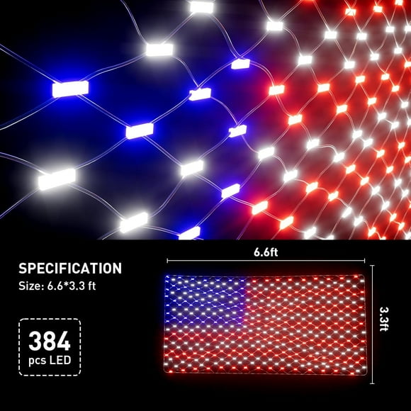 Lighted American Flag