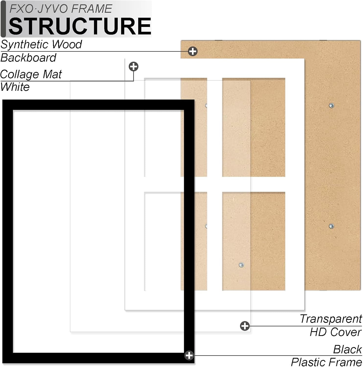 UGUCYUI-4x6 Picture Frame Collage Set of 6, Display 4 4x6 Picture ...