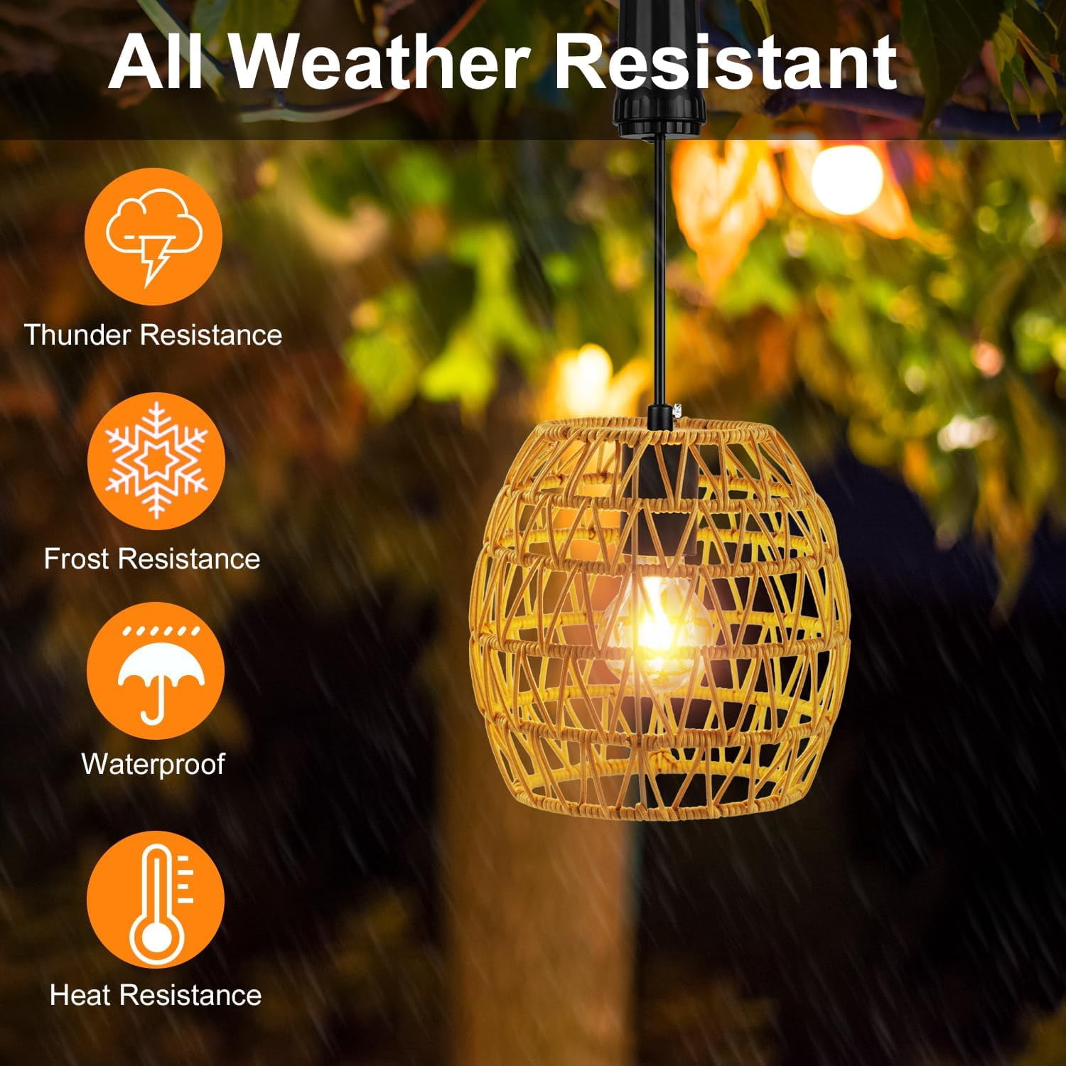 UGUCYUI-6 Hours Timer Battery Operated Pendant Light with Warm White ...