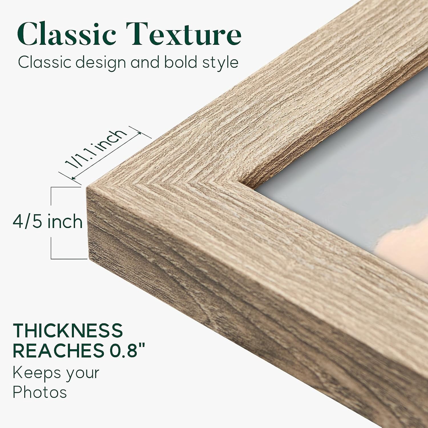 UGUCYUI-9x12 frame,Distressed Farmhouse Wood Pattern 9x12 picture frame ...