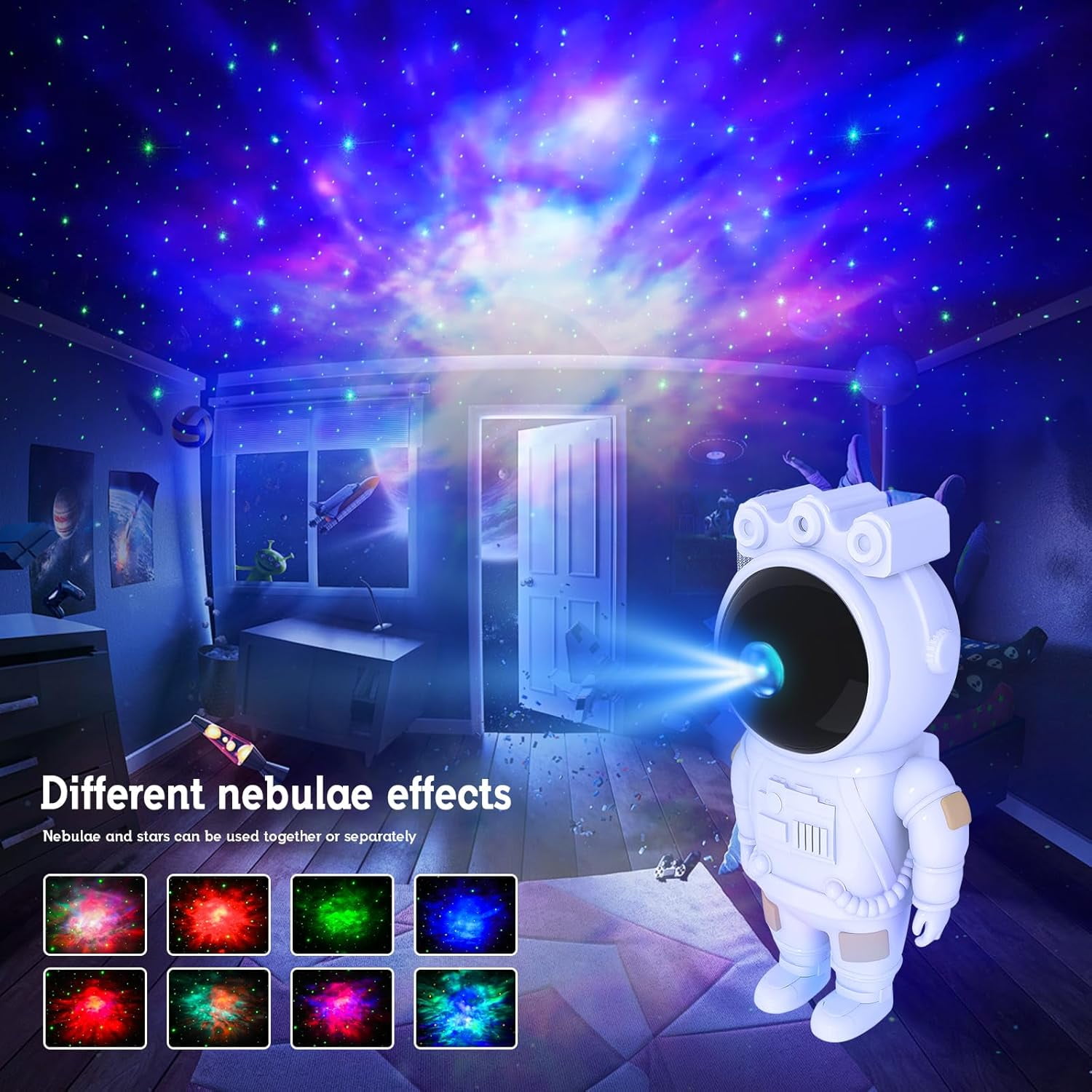 UGUCYUI-Astronaut Star Projector Galaxy Night Light, Space Projector ...