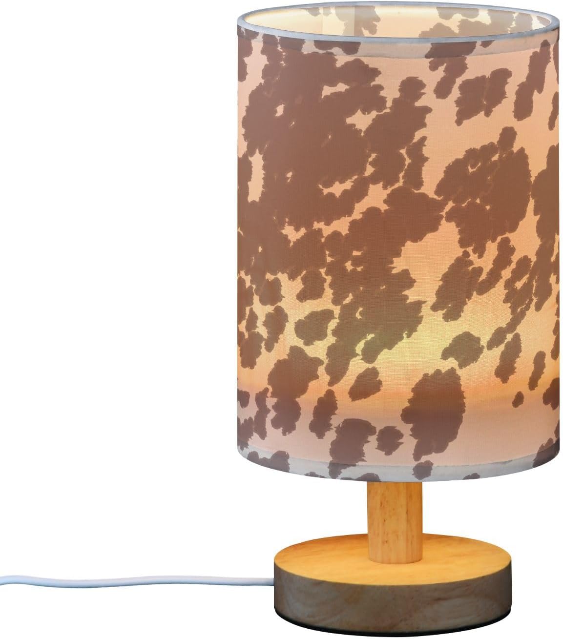 UGUCYUI-Bedside Lamp Cow Horse Print Brown Spots Table Lamp for Bedroom ...