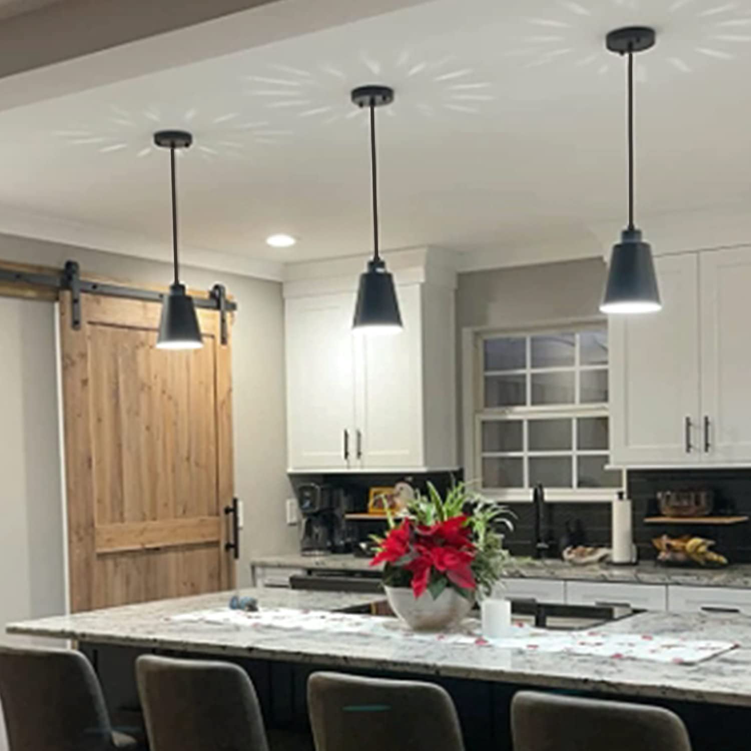 UGUCYUI-Black Pendant Light Kitchen Island Pendant Lighting with 5.94in ...