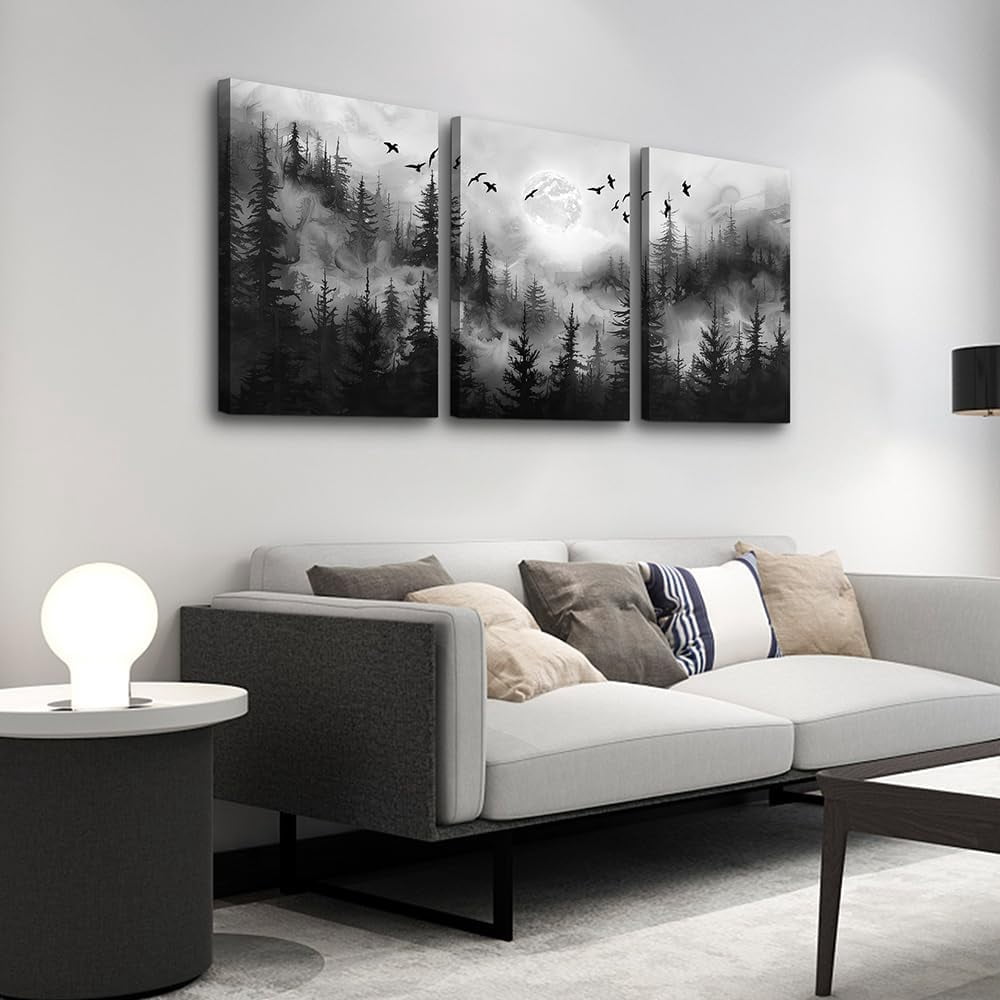 UGUCYUI-Black And White Wall Paintings Wall Art For Living Room Canvas ...