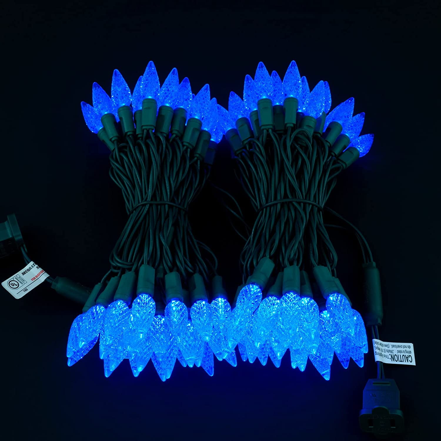 UGUCYUI-Blue C6 Strawberry LED Christmas Lights, 33 ft 100 Count 4 ...