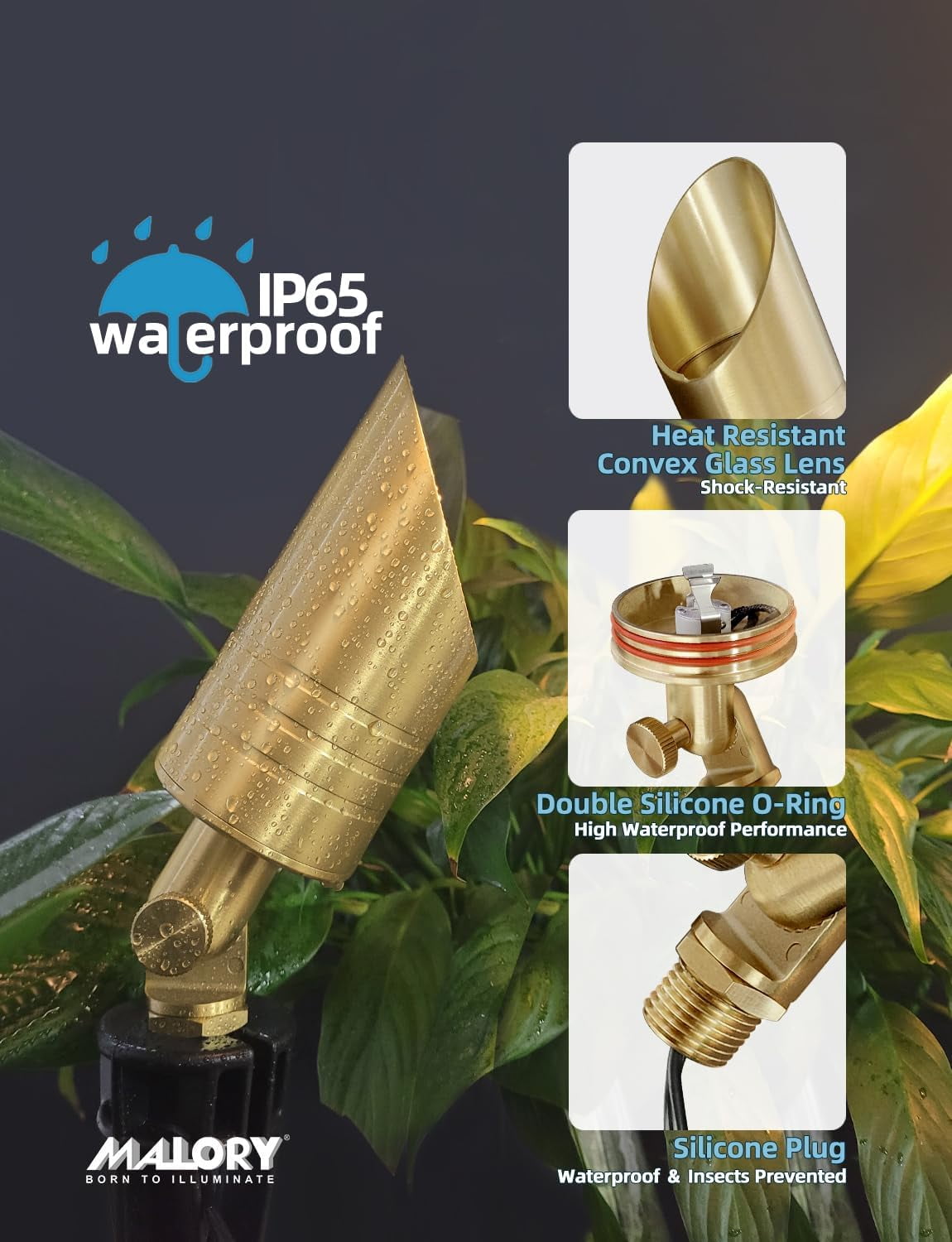 UGUCYUI-Brass Landscape Spotlight,12V AC/DC Low Voltage LED Landscape ...
