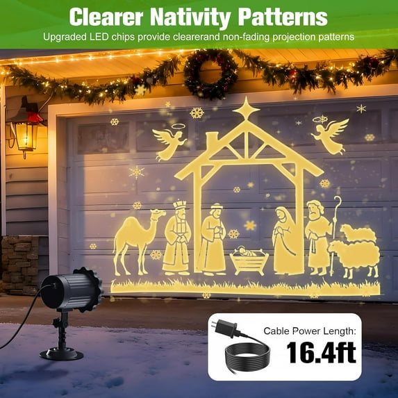 UGUCYUI-Christmas Nativity Scene Projector Lights Outdoor Indoor-2025 ...