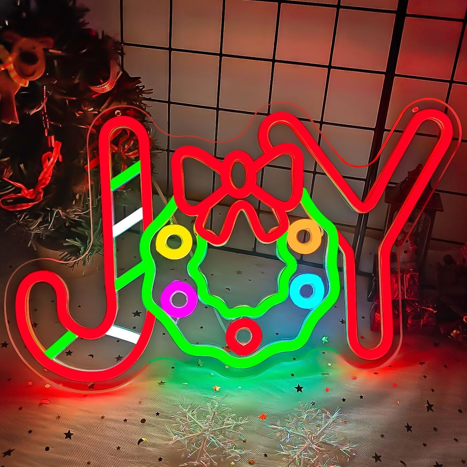 UGUCYUI-Christmas Neon Sign Christmas Joy Neon Sign Christmas Led Sign ...