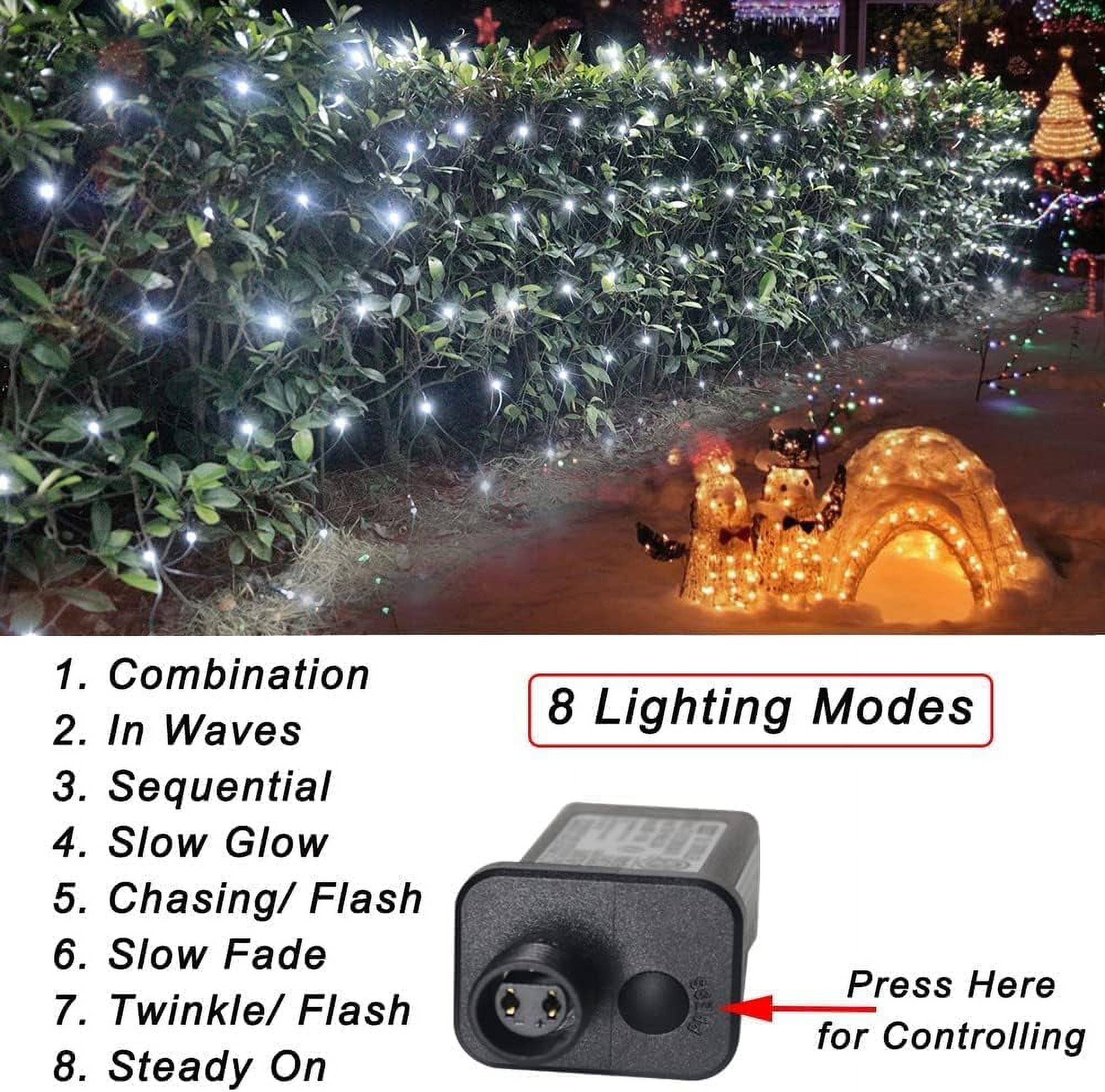 UGUCYUI-Christmas Net Lights, 510 LED Large Outdoor Net Mesh Lights for ...