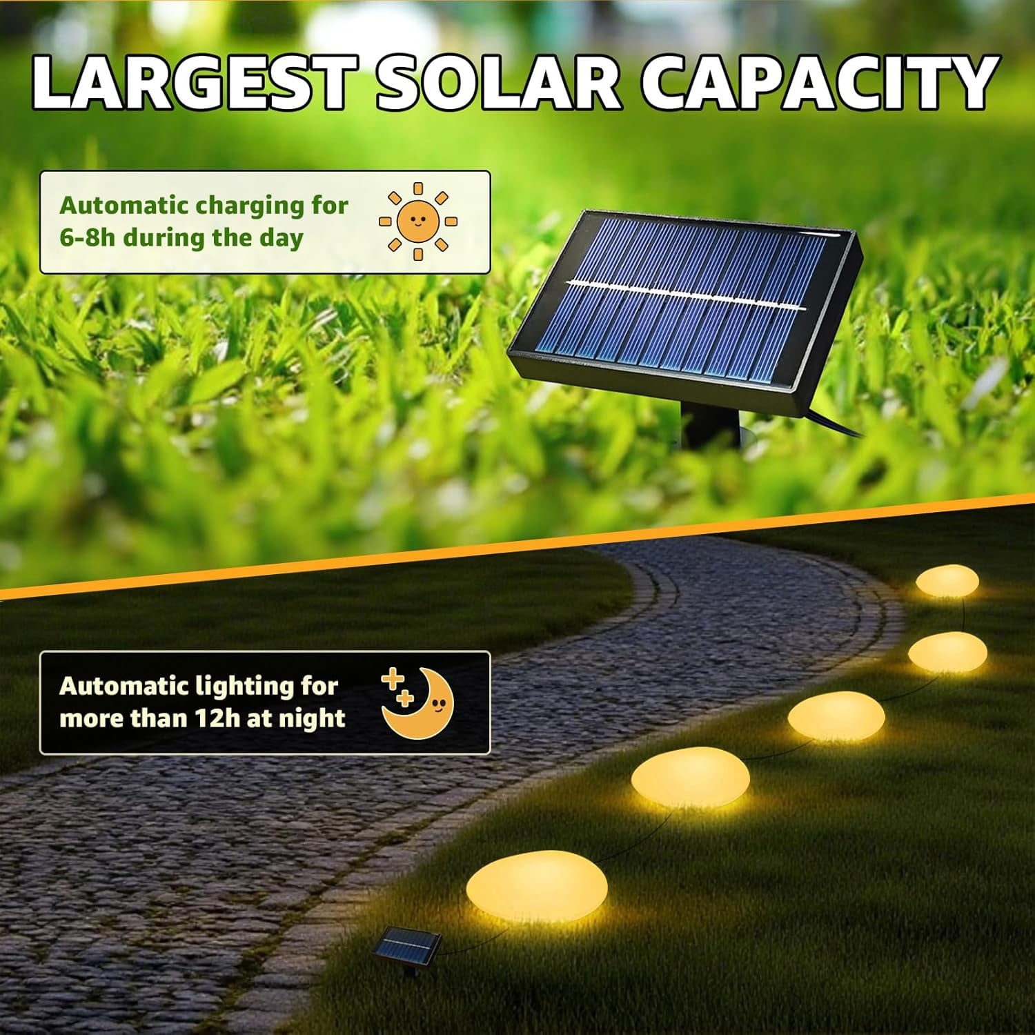 UGUCYUI-Color Changing Solar Lights Outdoor. 5 Set Waterproof Plastic ...