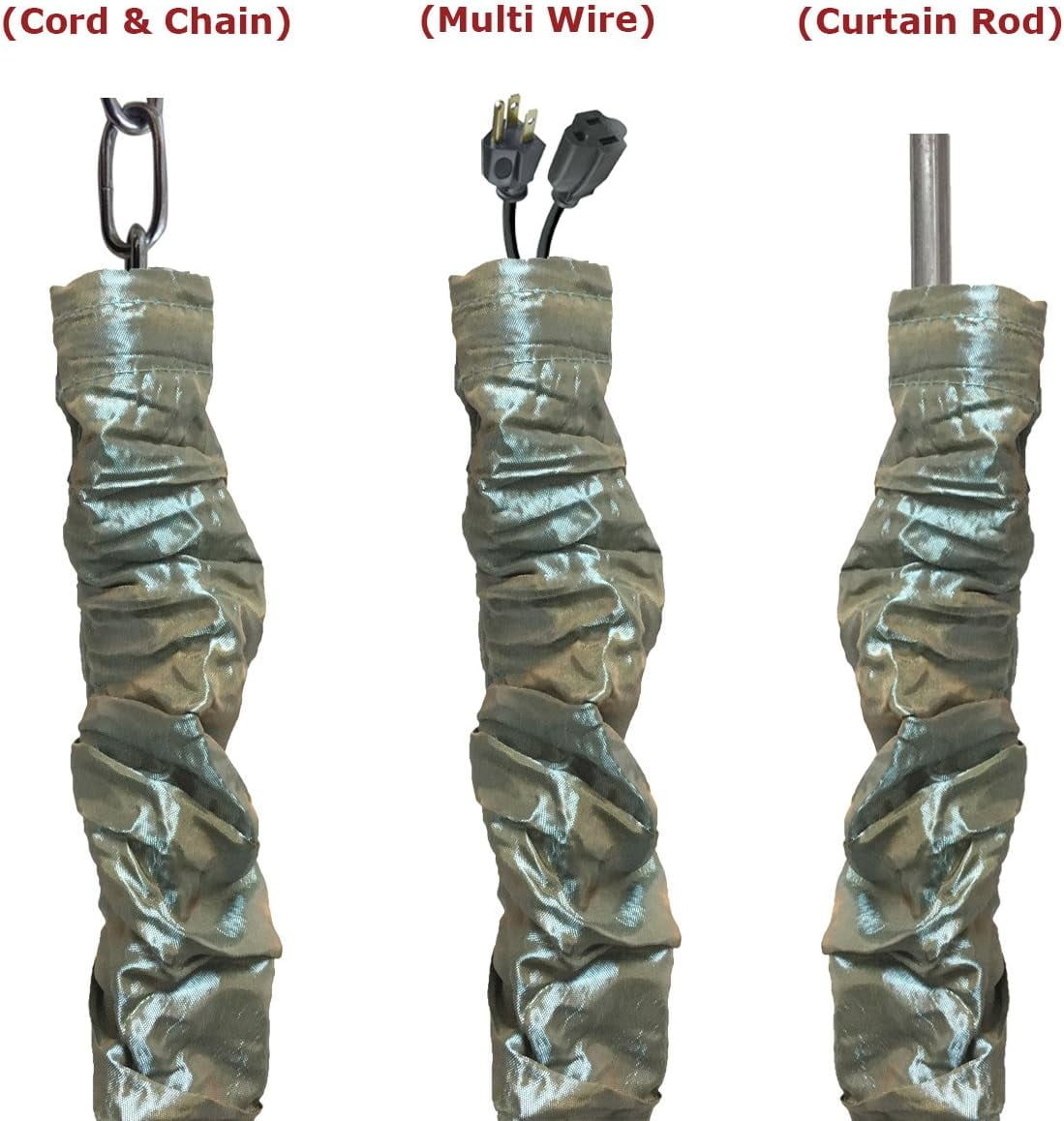 UGUCYUI-Cord & Chain Cover 4 ft Silk Type Fabric, Chandelier Pendant ...