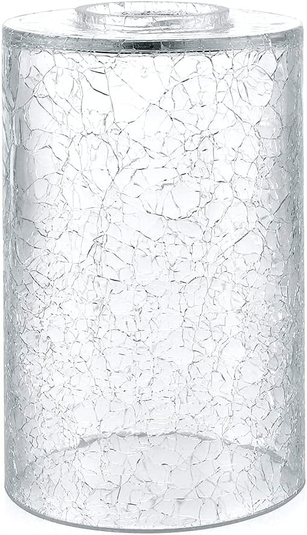 UGUCYUI-Crackle Lip-less Glass Lamp Shade, Cylindrical Light Cover with ...