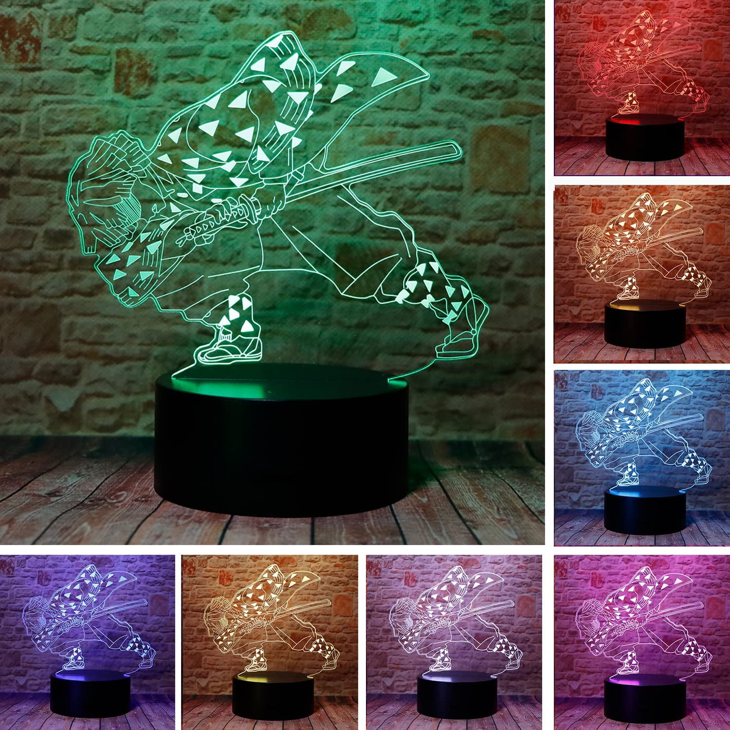UGUCYUI-Cute Demon Slayer Agatsuma Zenitsu Anime Character 3D Optical ...