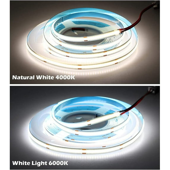 UGUCYUI-DC 12V/24V 5MM Width PCB Premium High Brightness COB LED Strip ...