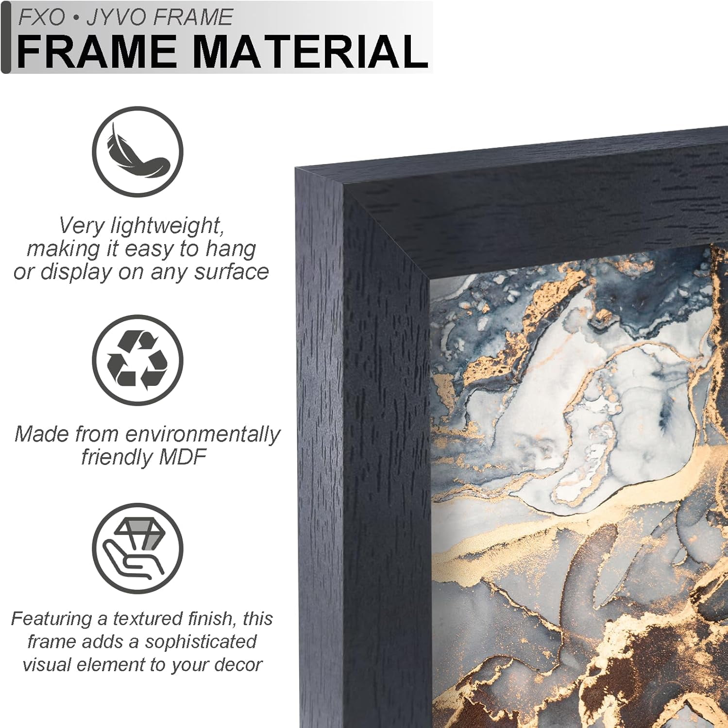 UGUCYUI-Engineered Wood 21x28 Frame, Black Picture Frame for 21 x 28 ...