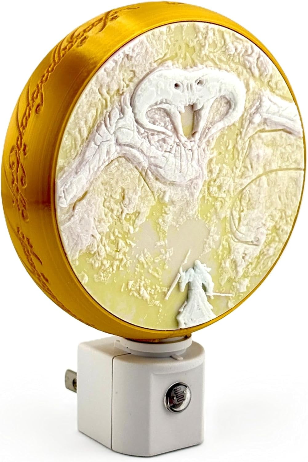 UGUCYUI-Epic Wizard vs. Fire Demon LED Plug-in Lithophane Night Light ...