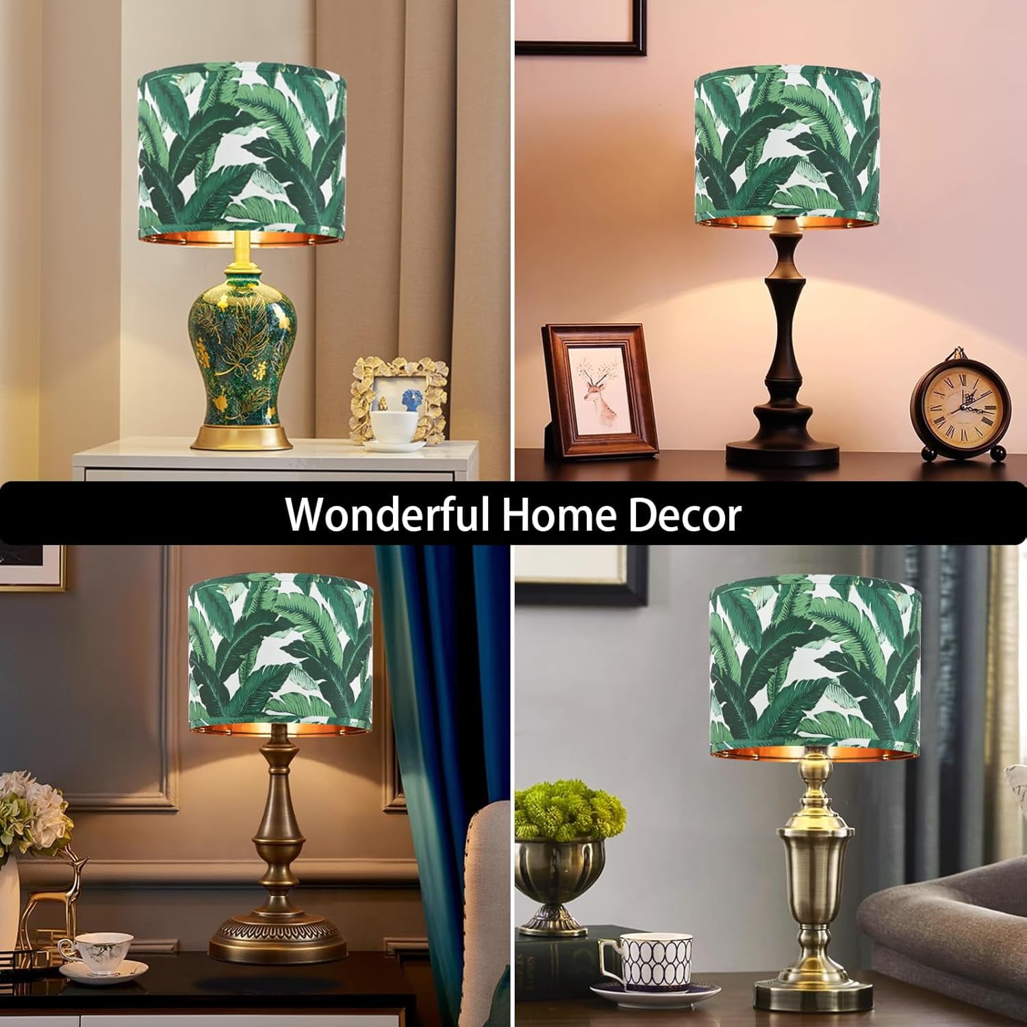 UGUCYUI-Farmhouse Lamp Shade Set of 2 - Vintage Barrel Drum Style, 11.8 ...