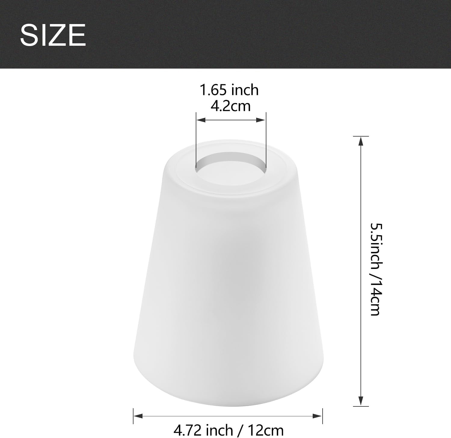 UGUCYUI-Fixture Replacement Frosted Glass Shade, E26 Base with 1-5/8 ...