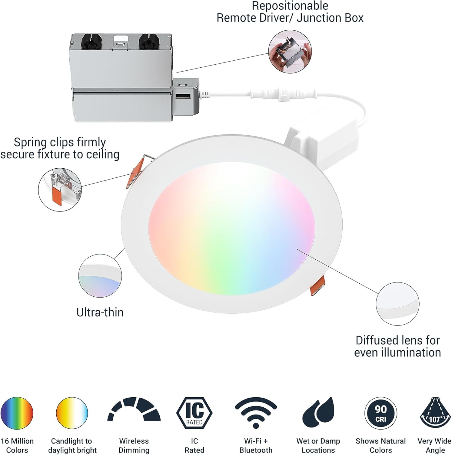 UGUCYUI-HLB6099WZRGBWMWR: 6\u201d Smart Wi-Fi Slim Canless LED ...