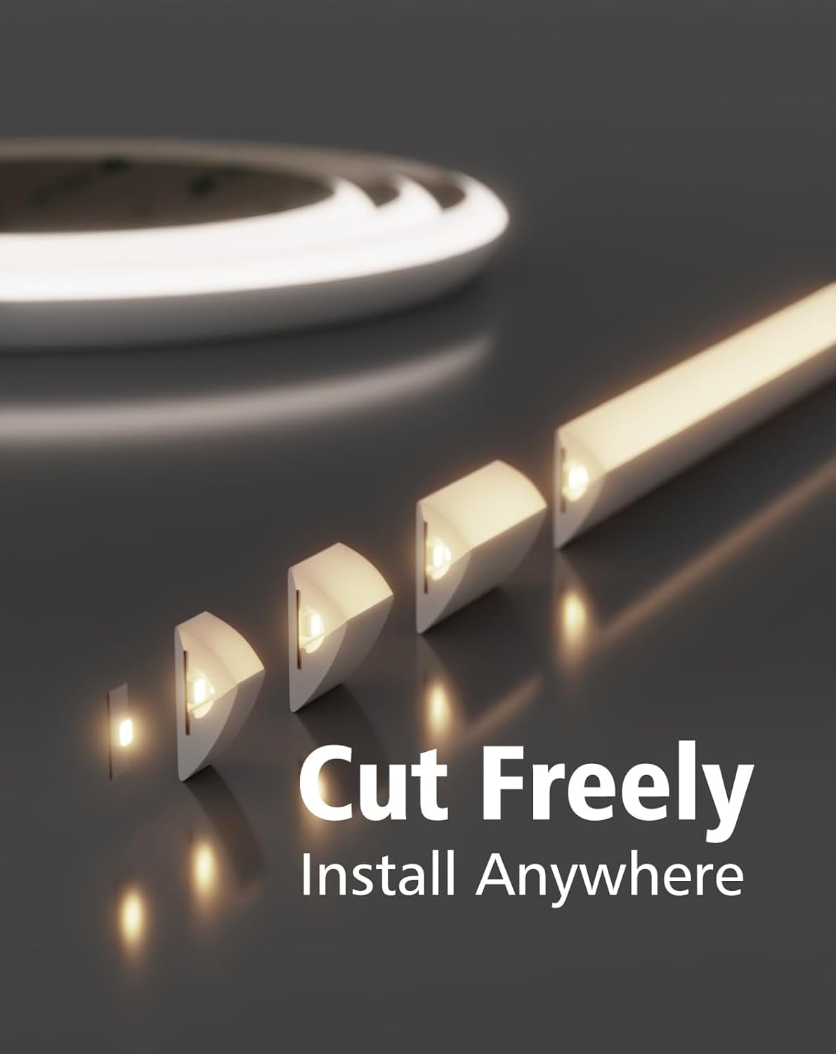 UGUCYUI-Hardwired LED Cabinet Lighting Strip - 24V Flexible Under Shelf ...