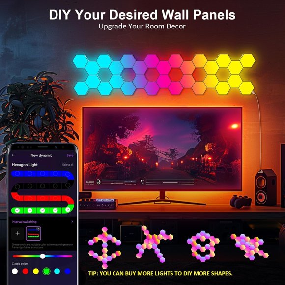 Hexagon Gaming Lights