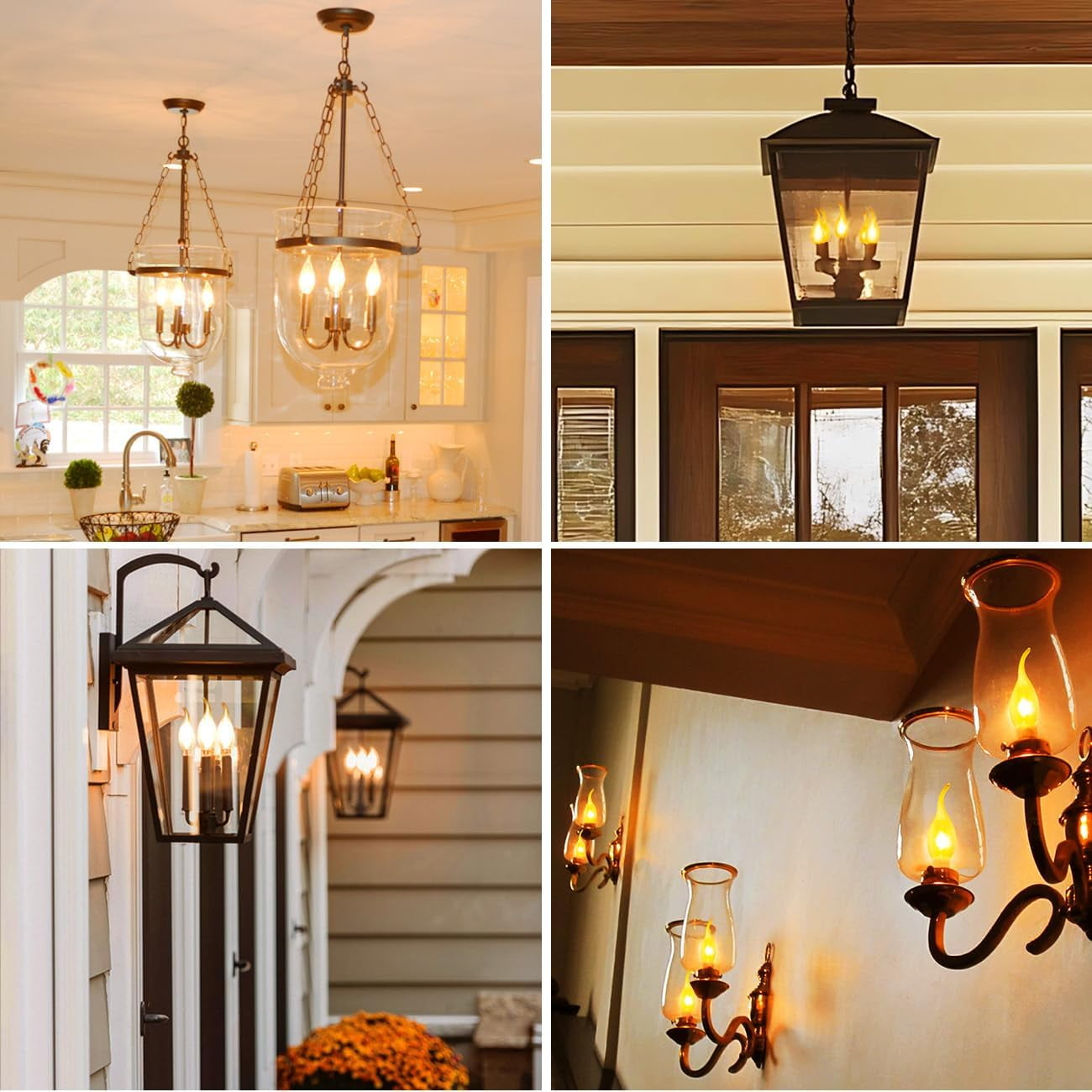 UGUCYUI-LED Flame Tip Light Bulbs,Flickering Flame Bulbs with 2 Modes ...