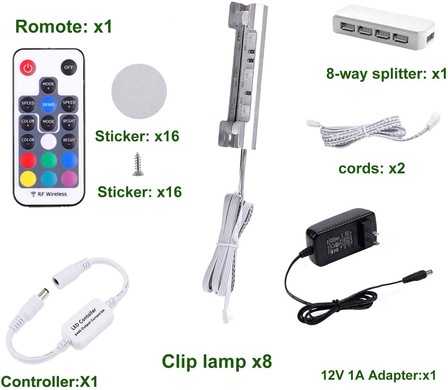 UGUCYUI-LED Glass Shelf Lighting Kit for Glass Edge Back Side Lighting ...